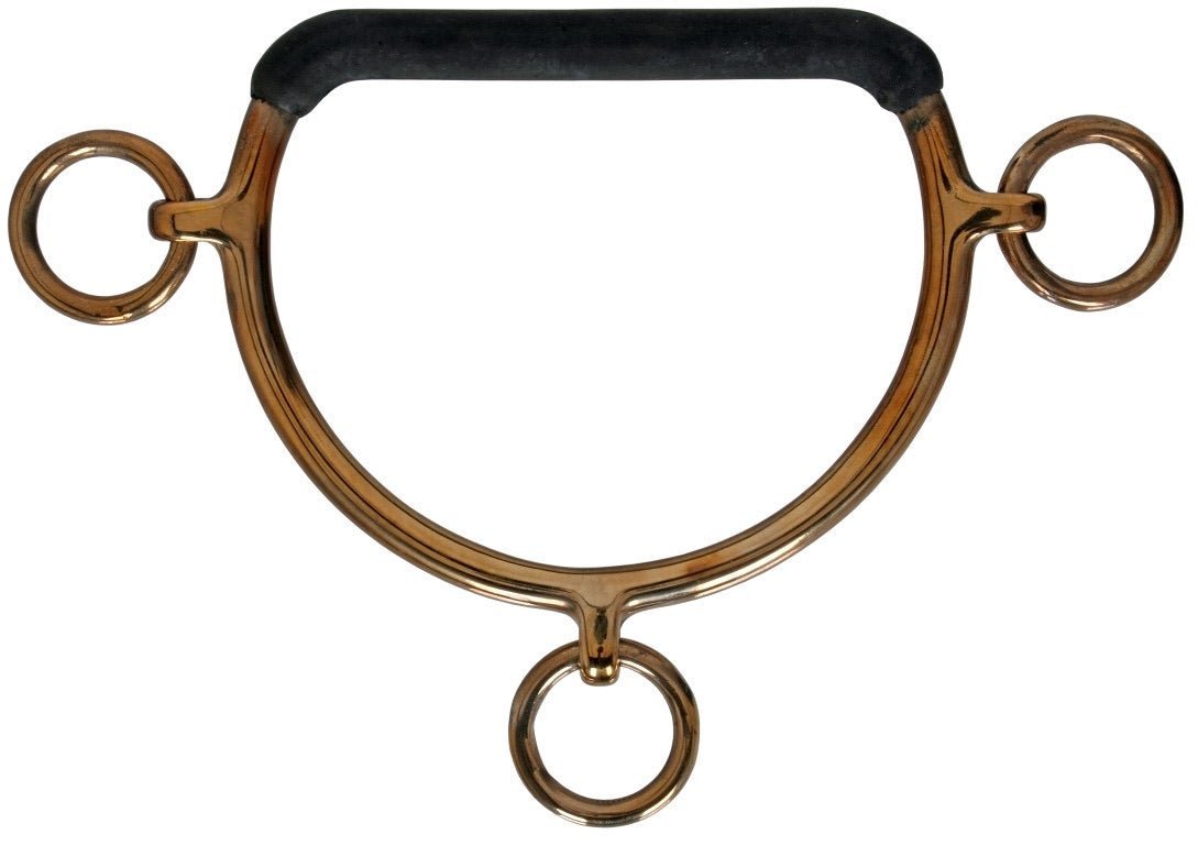 Blue Tag Brass Anti Rearing Straight Mouth Rubber Bit – Tack Up Equestrian